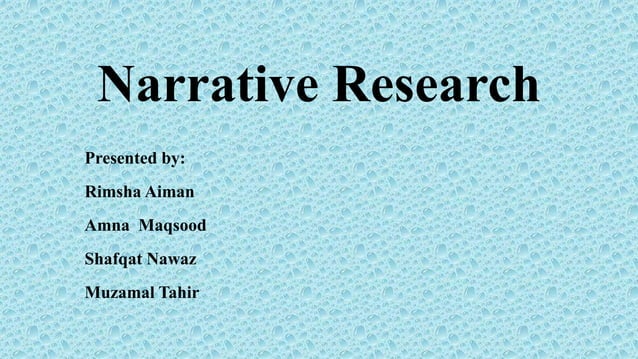 Narrative Research Design | PPT