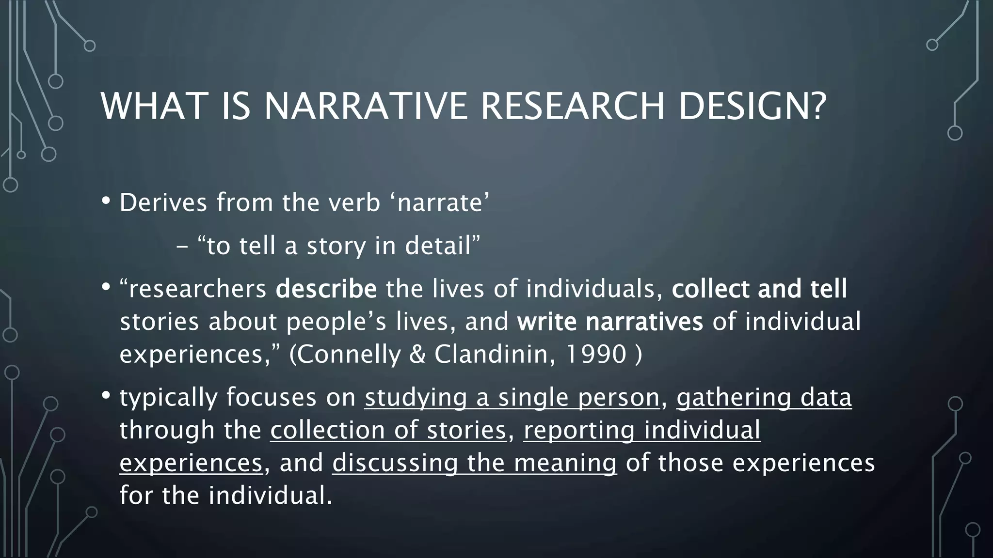 Narrative research design | PPTX