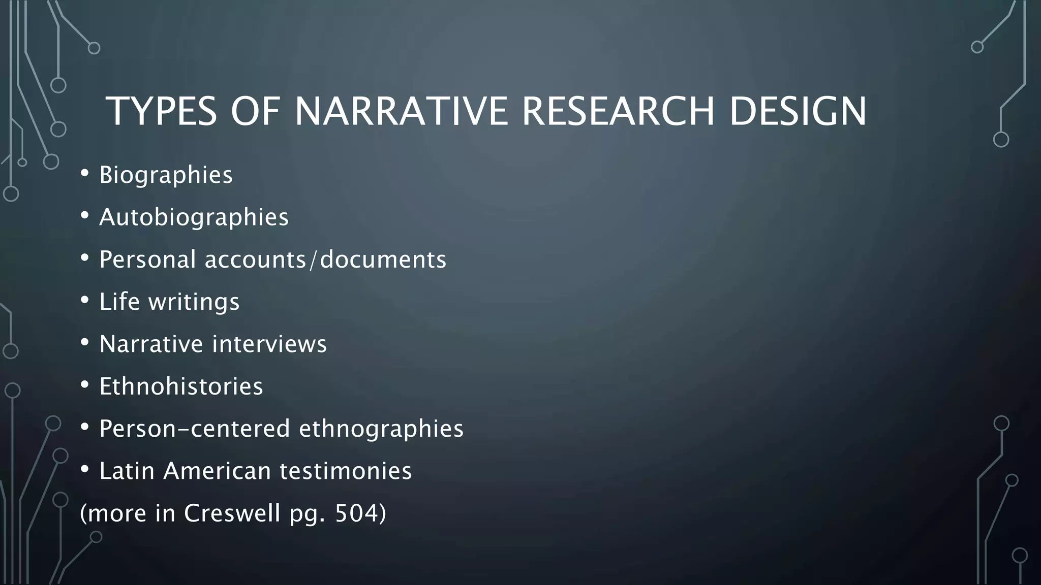 Narrative research design | PPTX