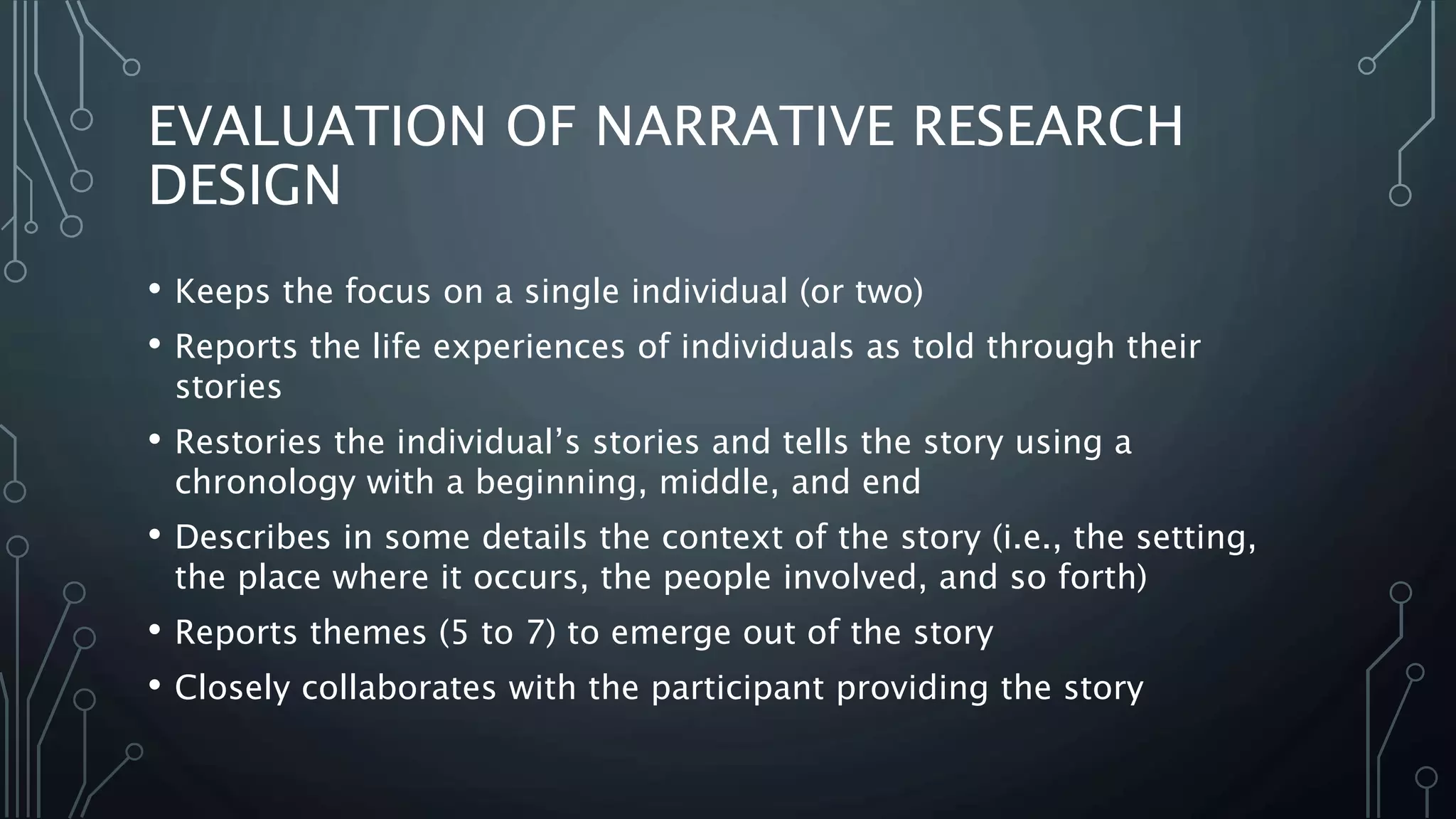 Narrative research design | PPTX