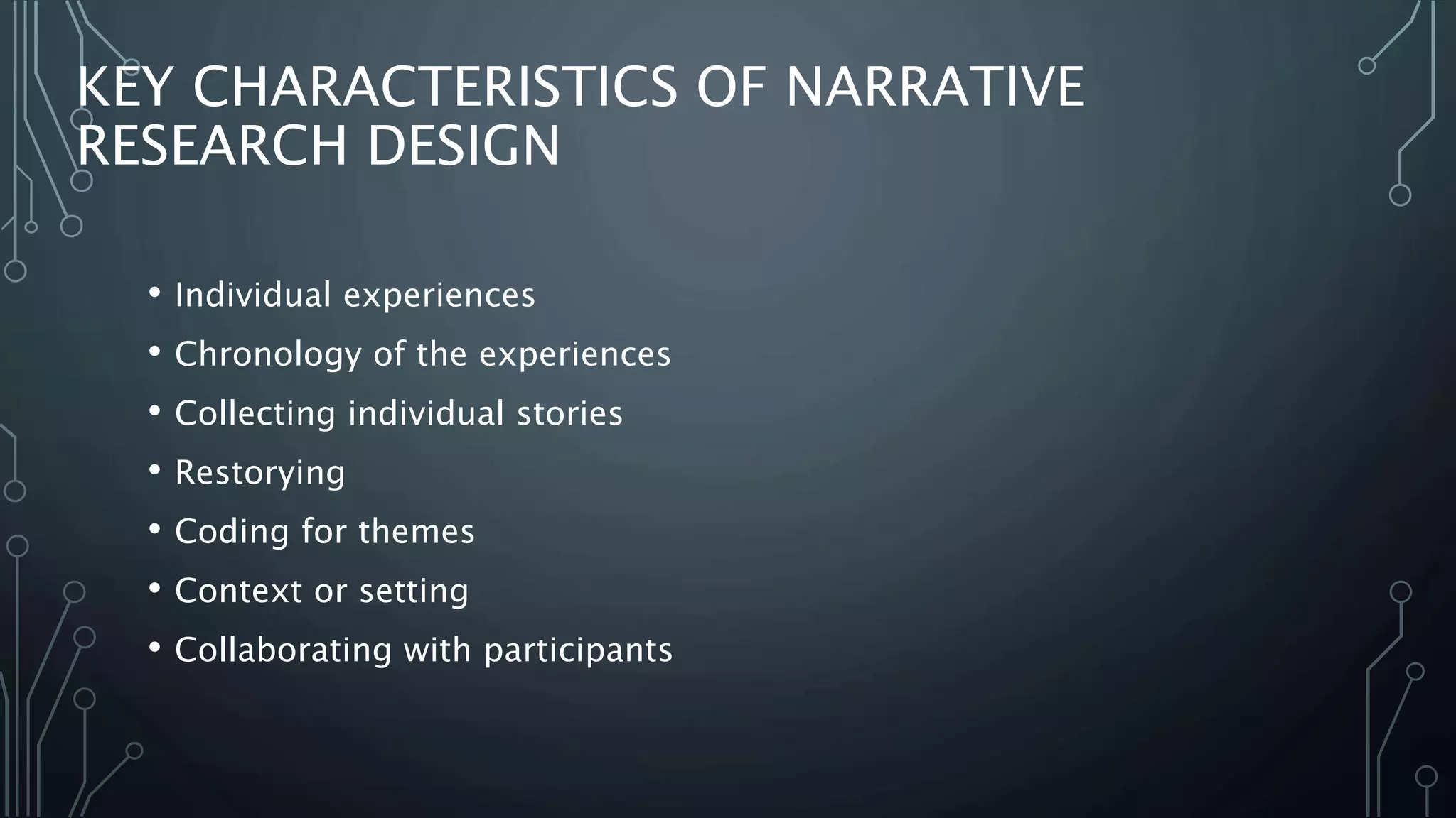 Narrative research design | PPTX