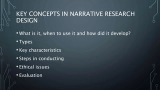 Narrative research design | PPTX