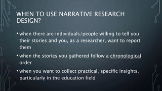 Narrative research design | PPTX