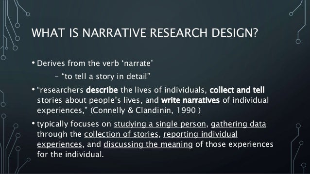 Narrative research design