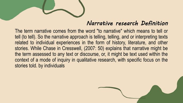 Narrative research design | PPTX