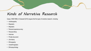 Narrative research design | PPTX