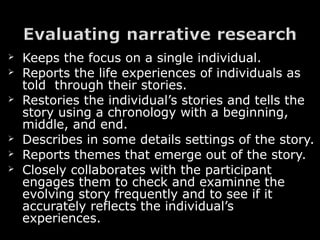 Narrative research design | PPT