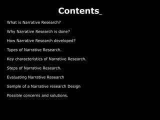 Narrative research design | PPT
