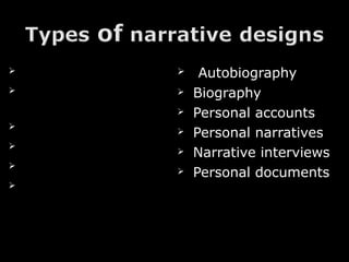 Narrative research design | PPT