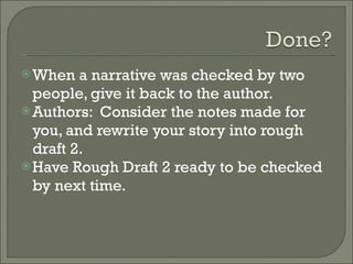 Narrative Rough Draft 1 | PPT