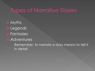 Narrative Story | PPTX | Roleplaying Games | Games and Puzzles