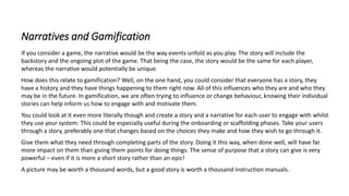 Narratives and story telling in gamification | PPTX