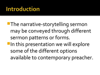 The Narrative Sermon | PPT