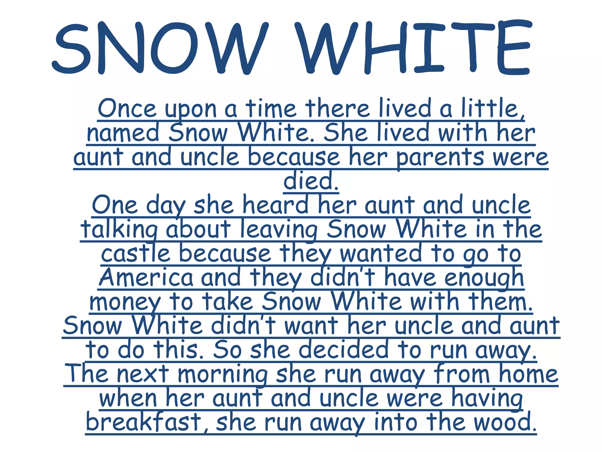 Narrative snow white (neneng al anis) | PPTX