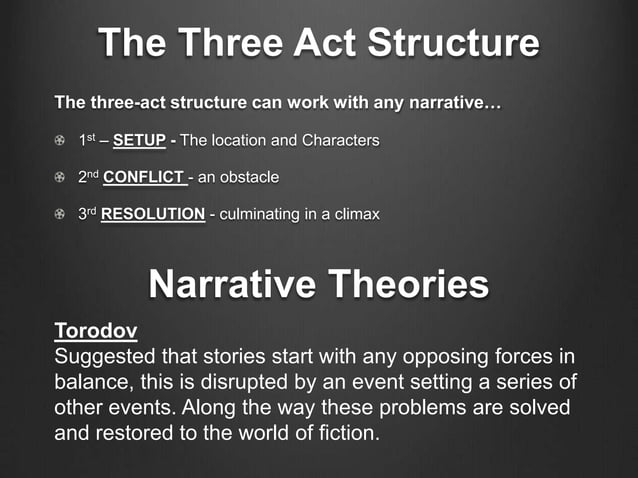Narrative structure | PPTX | Screenwriting | Content Production
