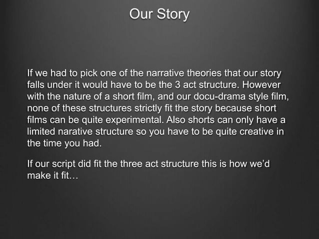 Narrative structure | PPTX | Screenwriting | Content Production