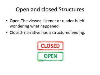 Narrative structure- media | PPTX