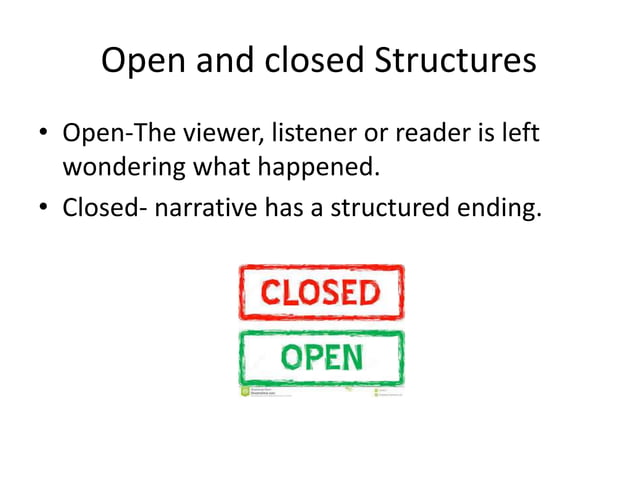 Narrative structure- media | PPTX