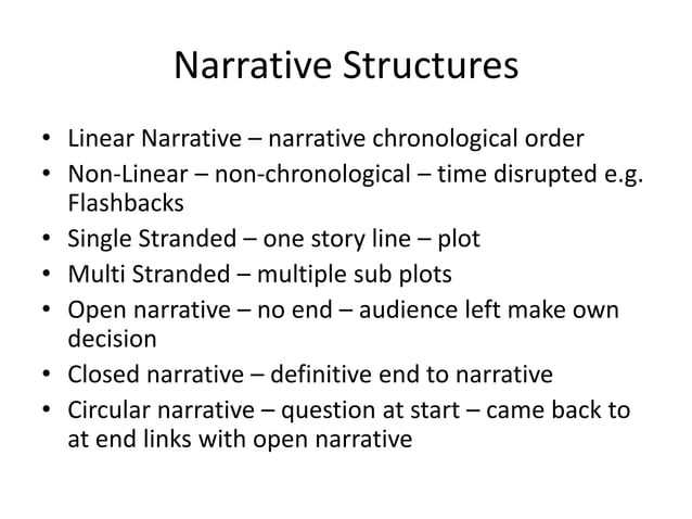 Narrative Structures | PPTX | Drama | Genres