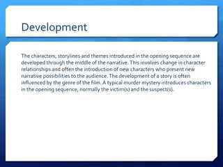 Media - Narrative structure | PPTX | Drama | Genres