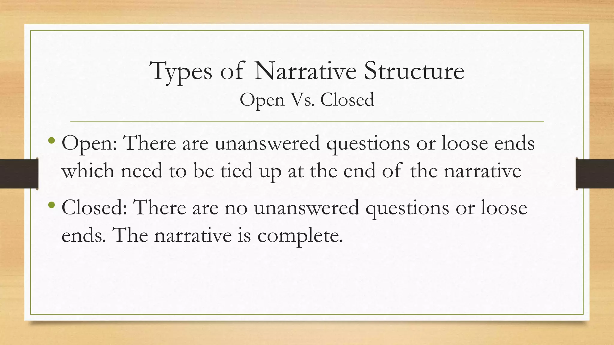 Narrative structure | PPT