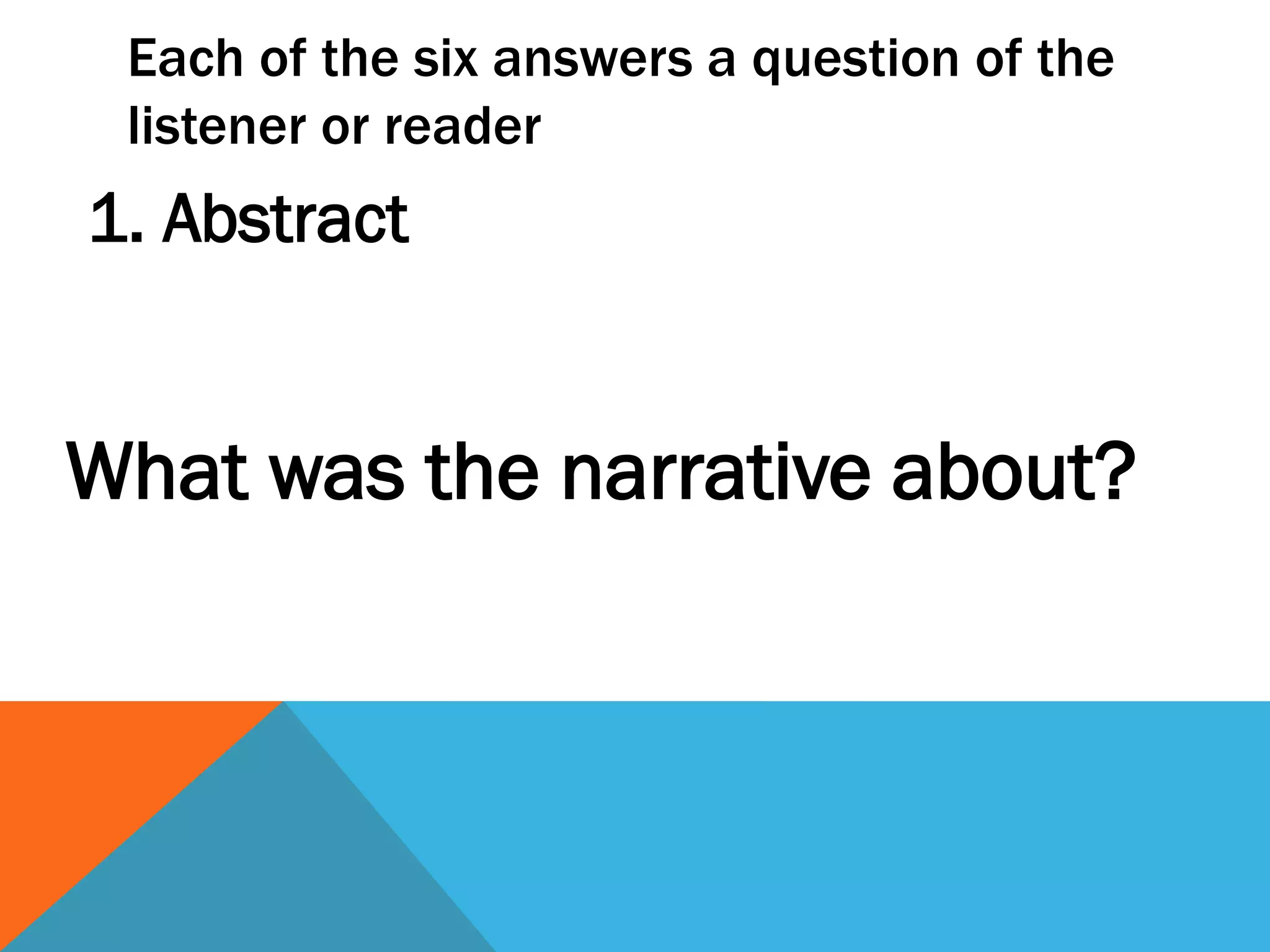 Narrative structure analysis labov's approach | PPTX