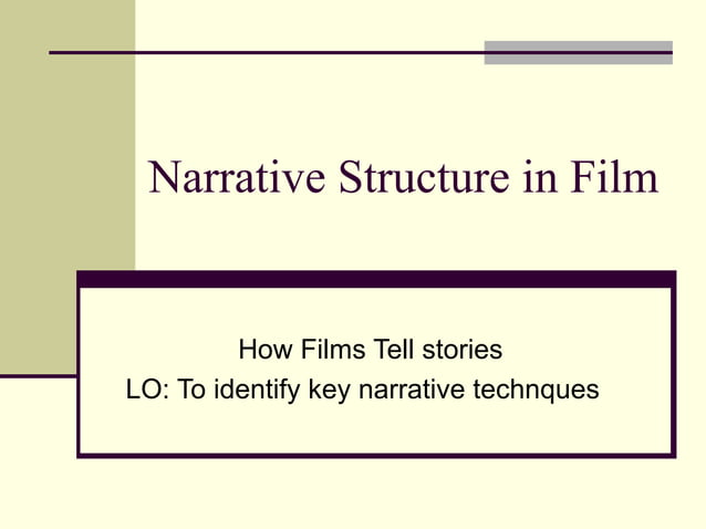AS Media Narrative structure in film | PPT