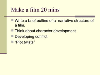 AS Media Narrative structure in film | PPT