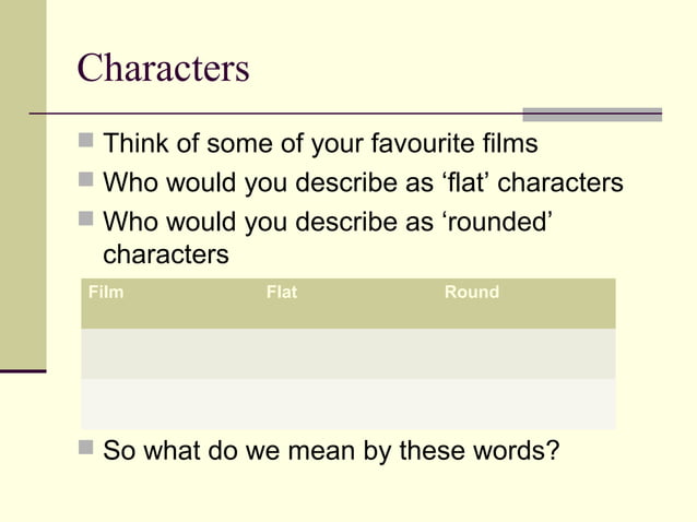 Narrative Structure in film | PPT | Drama | Genres