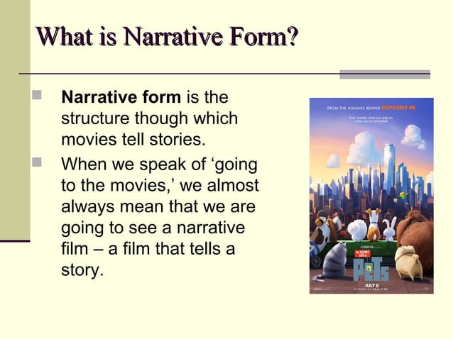 Narrative Structure in film | PPT | Drama | Genres