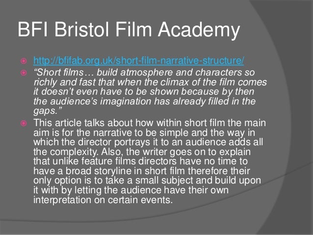 Narrative structure in short films
