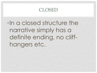 Narrative structures | PPTX