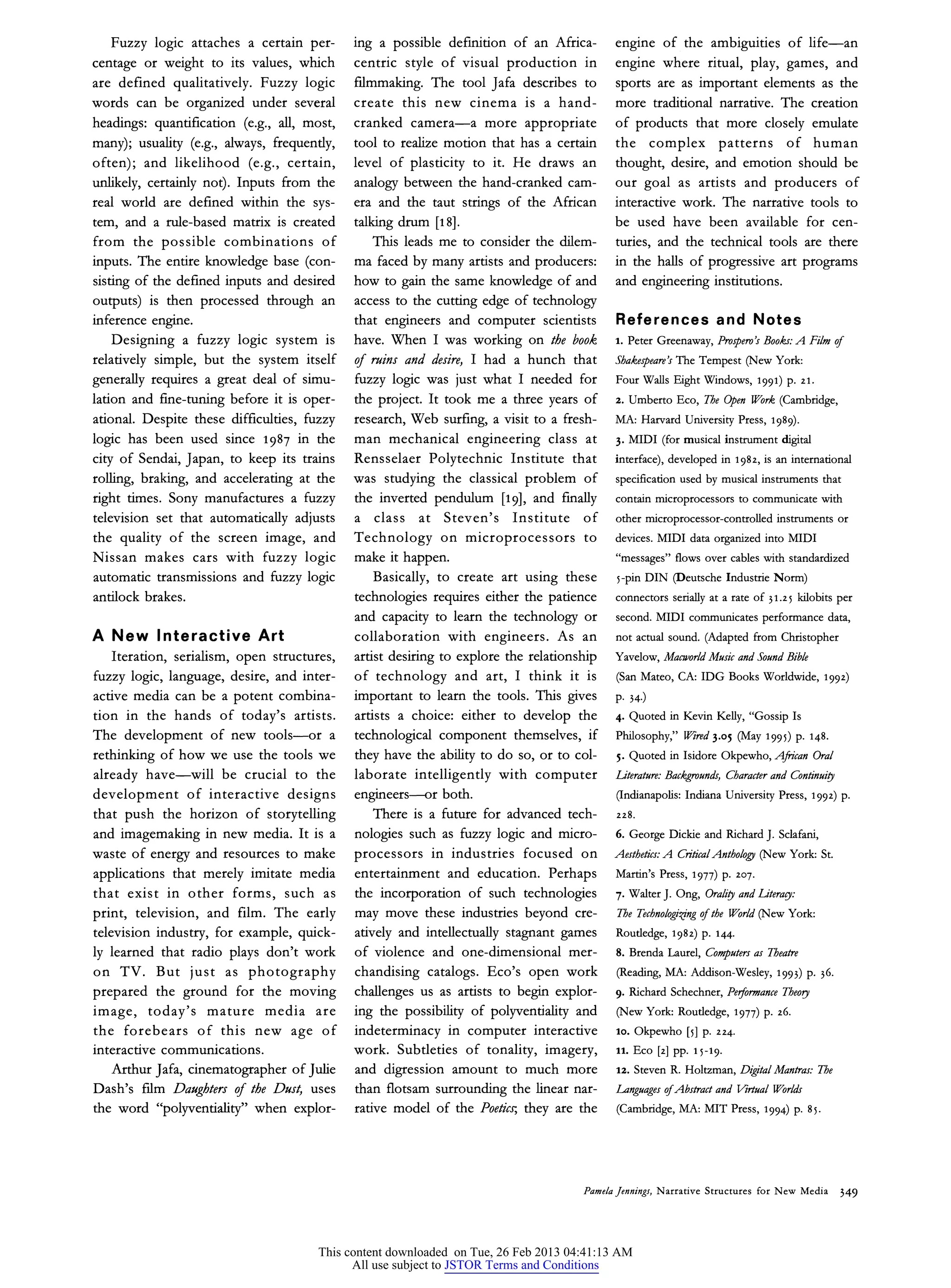 Narrative structures for new media | PDF