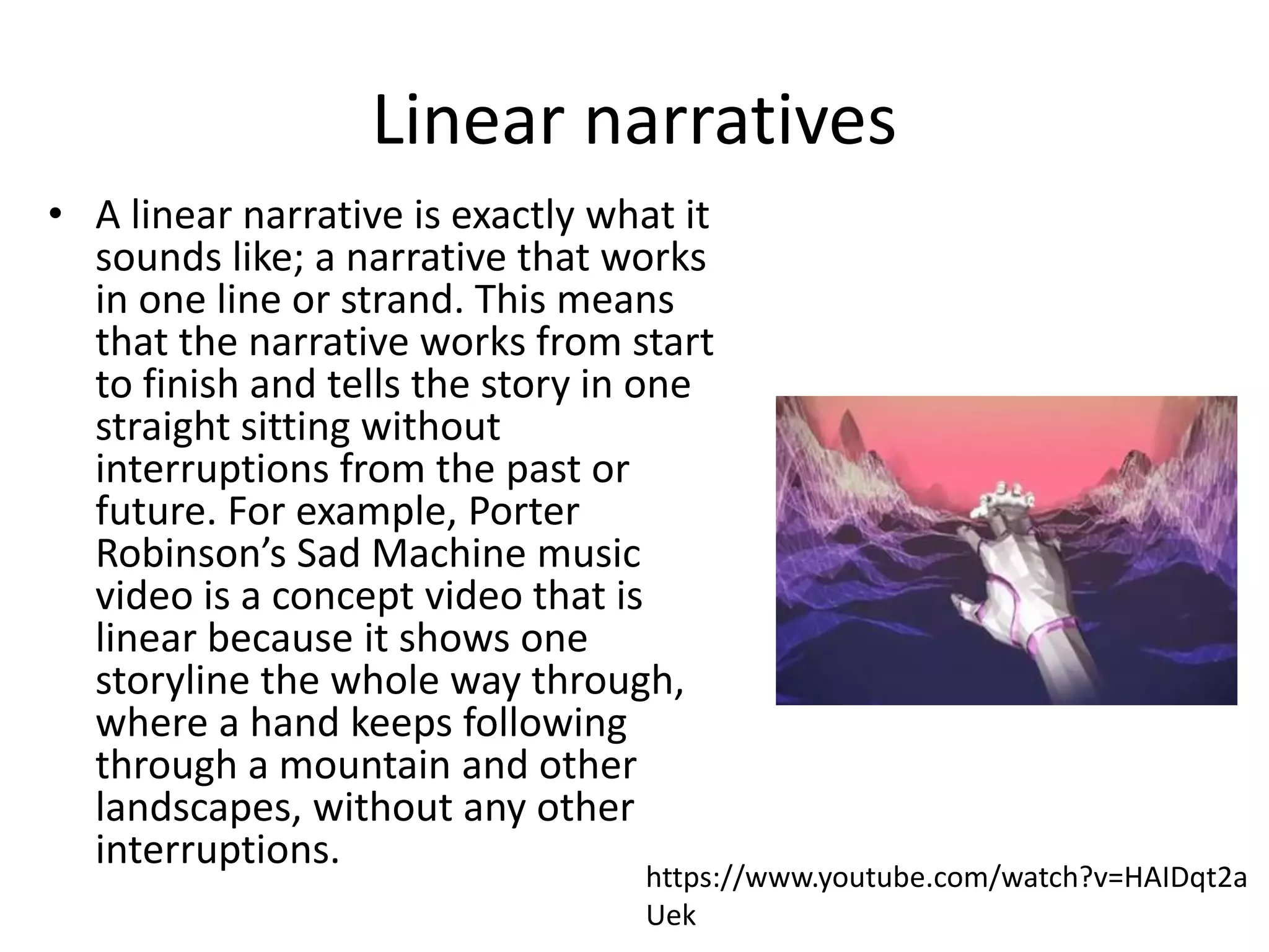 Narrative structures in a music video | PPTX