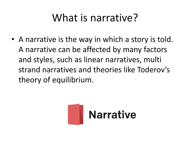 Narrative structures in a music video | PPTX