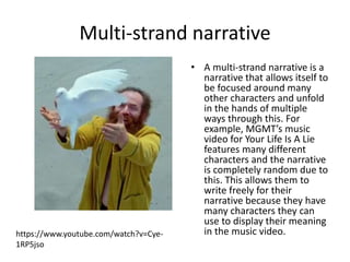 Narrative structures in a music video | PPTX