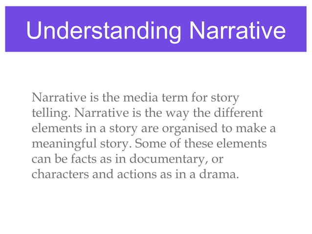 Introduction to Narrative | PPT