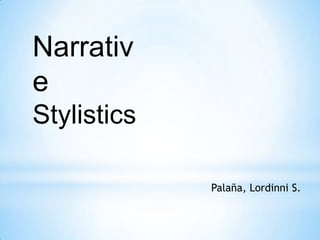 Narrative Stylistics | PPTX