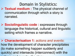 Narrative Stylistics | PPTX