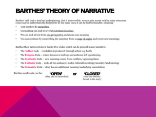 Narrative Theories and Examples | PPTX