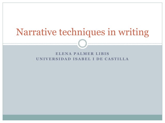 Narrative techniques | PPTX | Drama | Genres