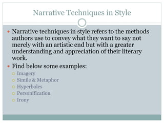 Narrative techniques | PPTX