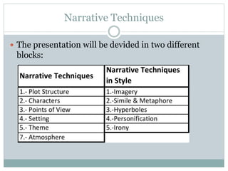 Narrative techniques | PPTX