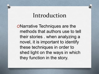 Narrative Techniques | PPTX