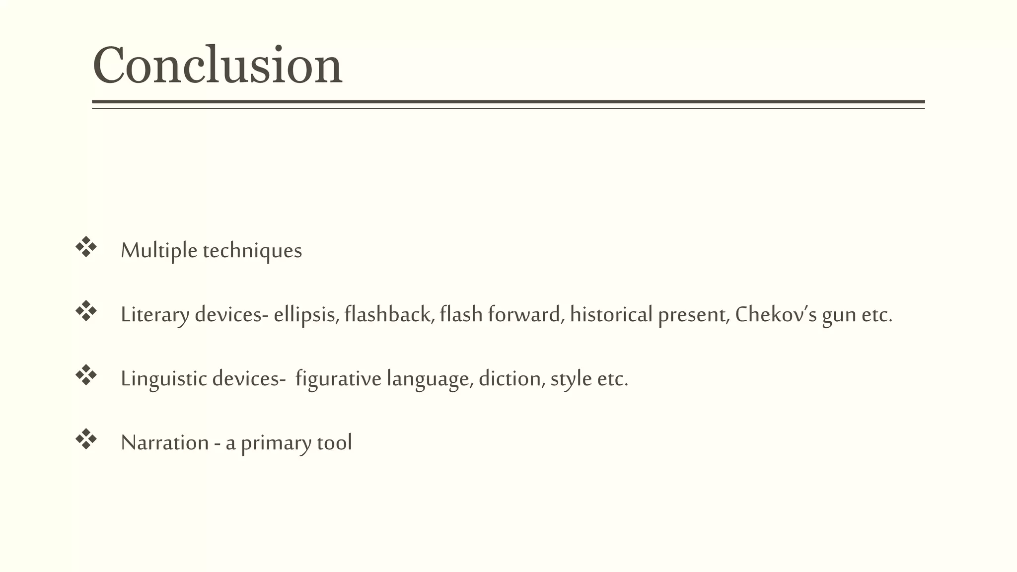 Narrative techniques in fiction | PPTX