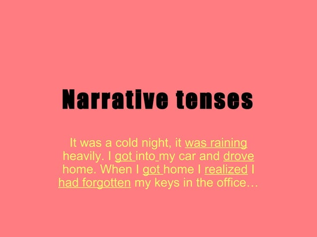 Narrative tenses | PPT