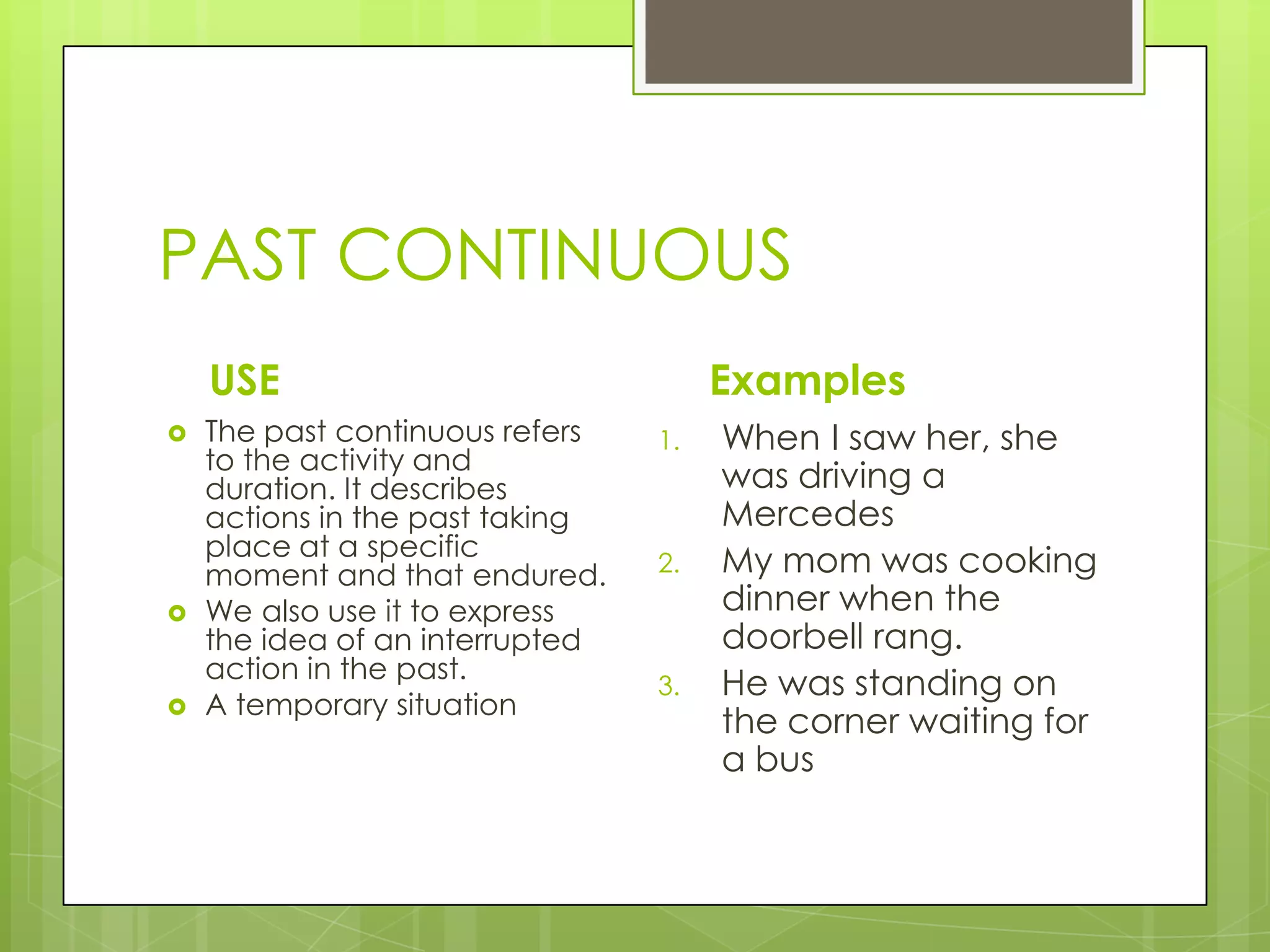Narrative tenses | PPTX