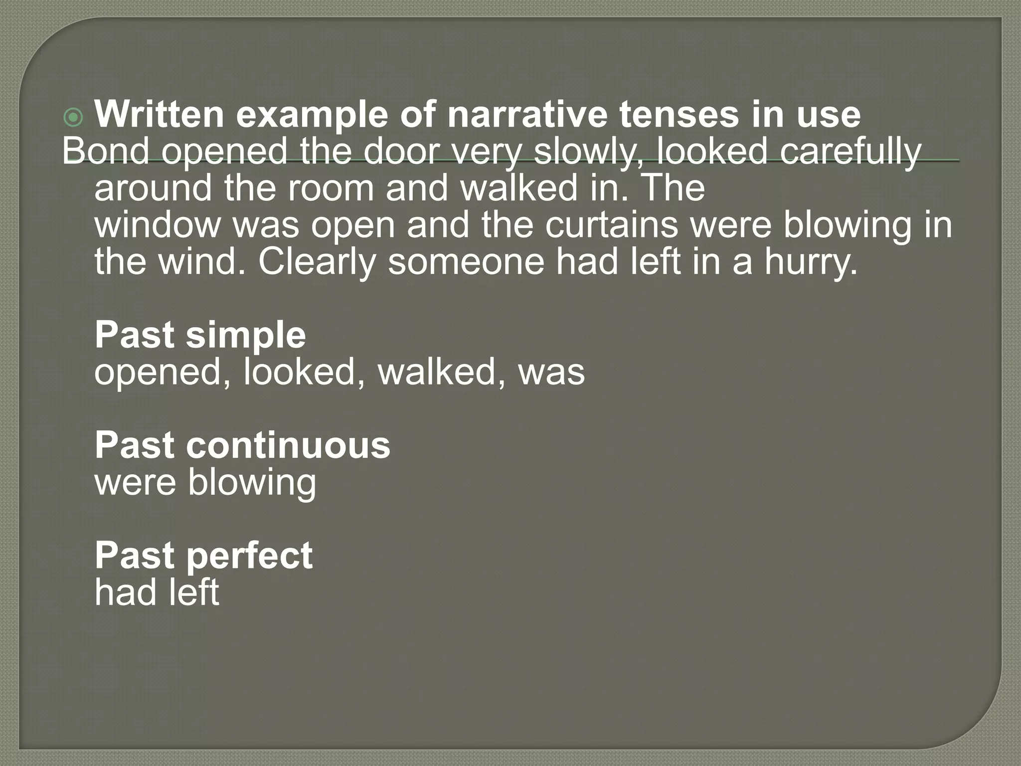 Narrative tenses | PPTX