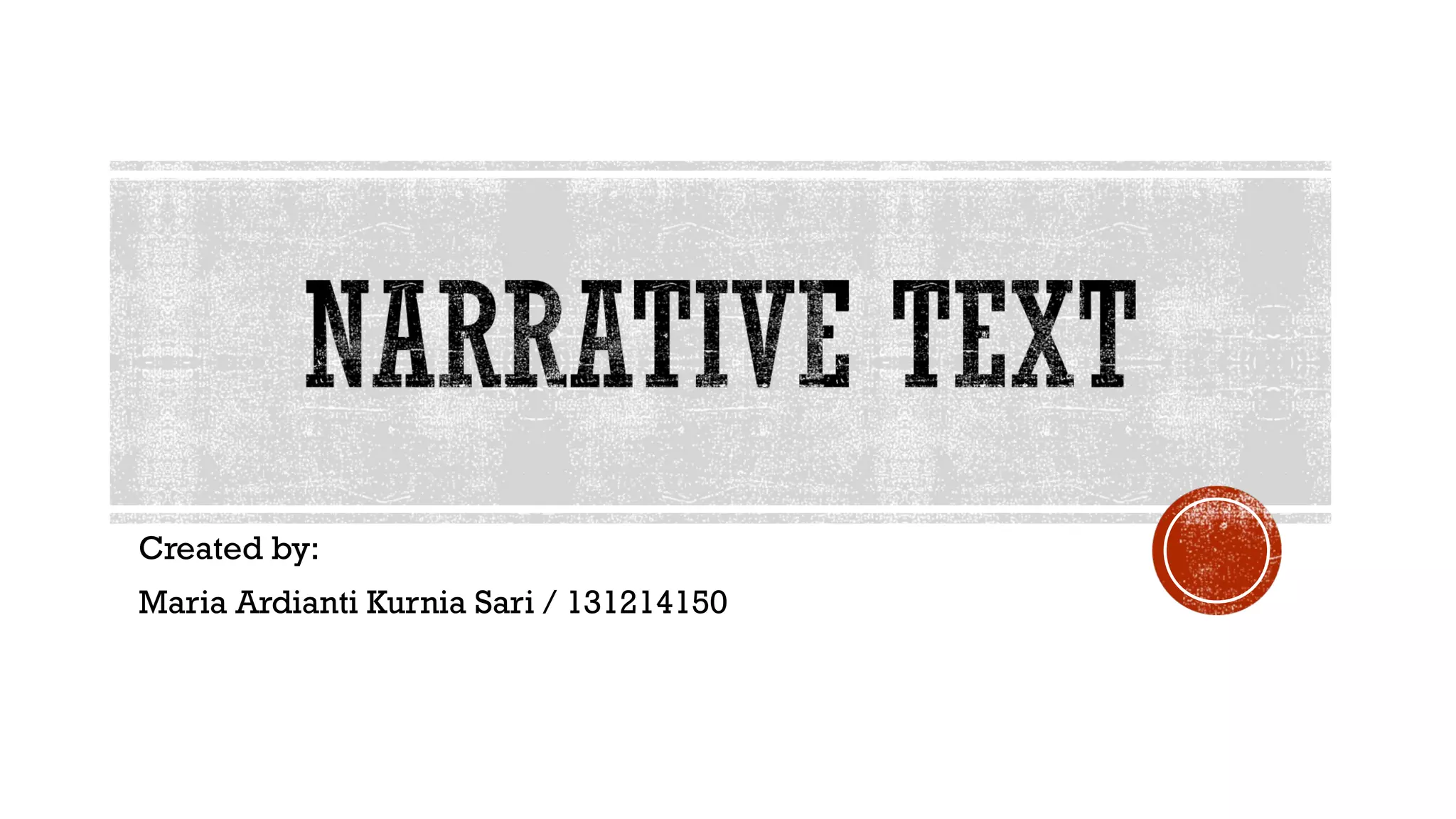 Narrative text | PPT