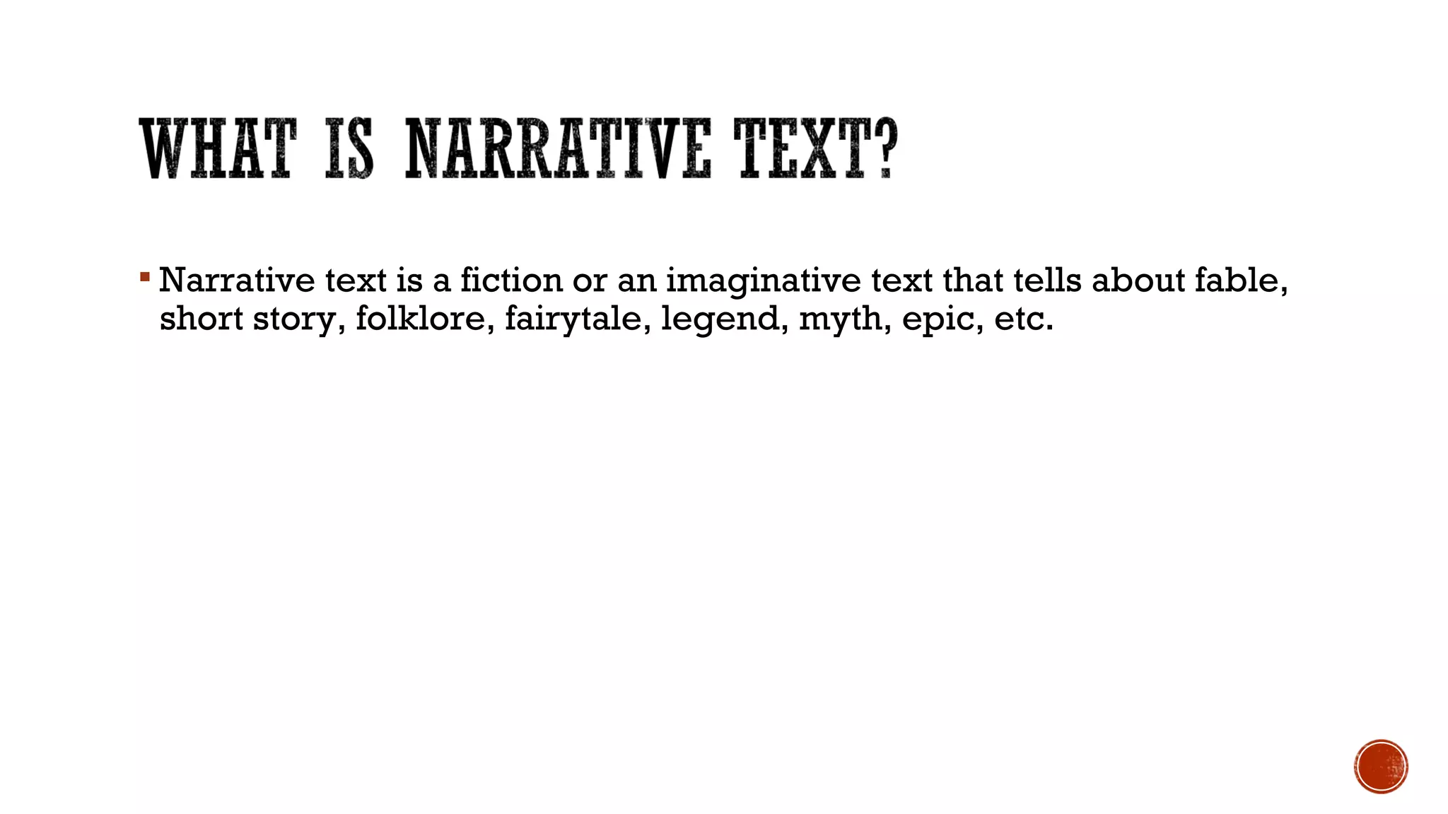 Narrative text | PPT